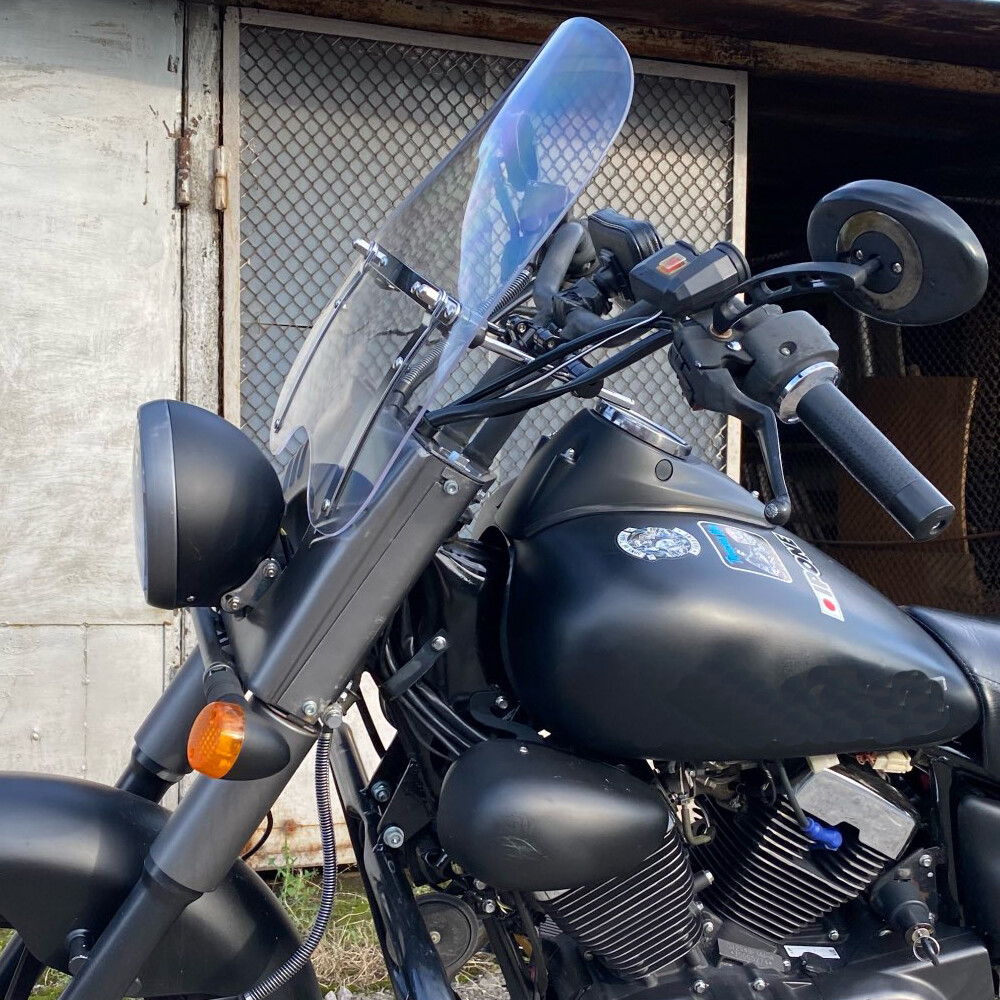 Large Clear 19"x17" Windshield for Harley Dyna Glide Sportster Springer ...