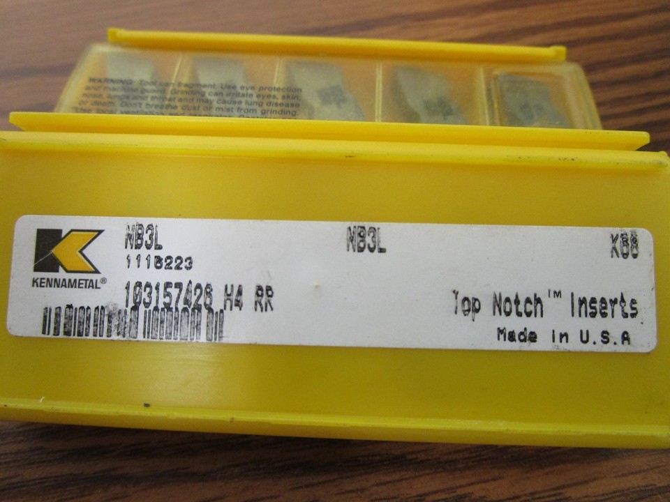 (6) New Kennametal Carbide Inserts NB3L K68 Top Notch Inserts | eBay