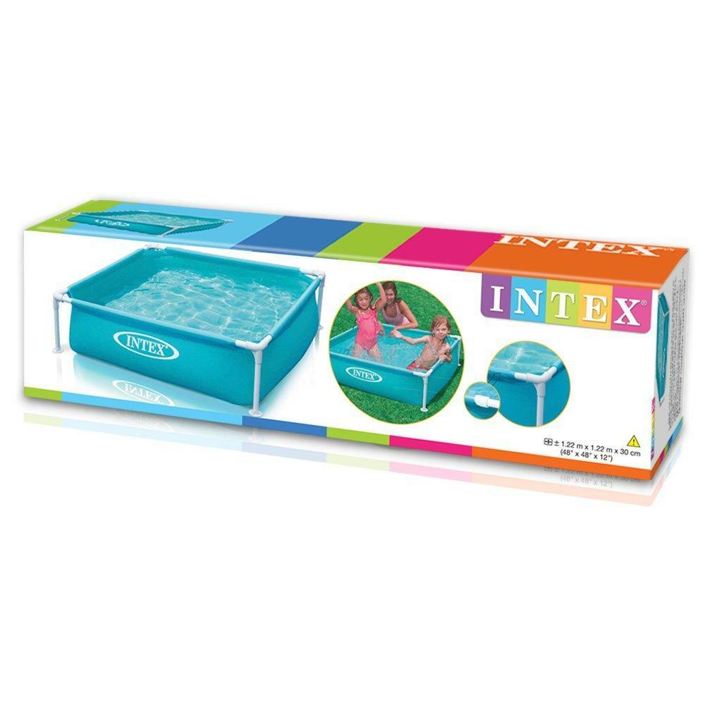 Intex 4'ft Frame Paddling Pool Childrens/Kids Swimming 122x122x30cm ...