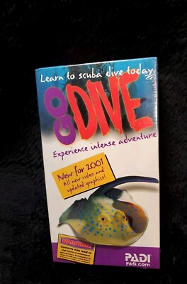 PADI GO DIVE Learn to Scuba Dive Today (2001, VHS, 2 Tape Set) - NEW ...