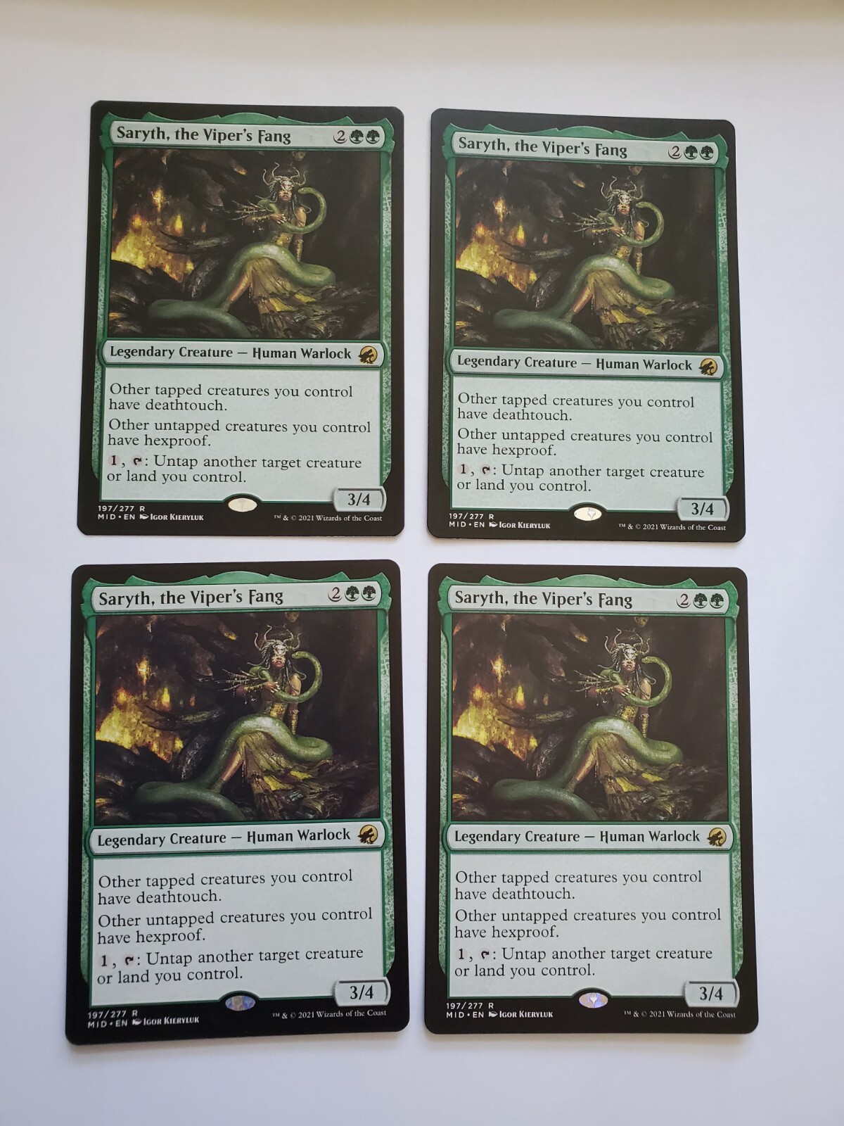 4x Saryth, the Viper's Fang - Midnight Hunt - Near Mint - MTG | eBay
