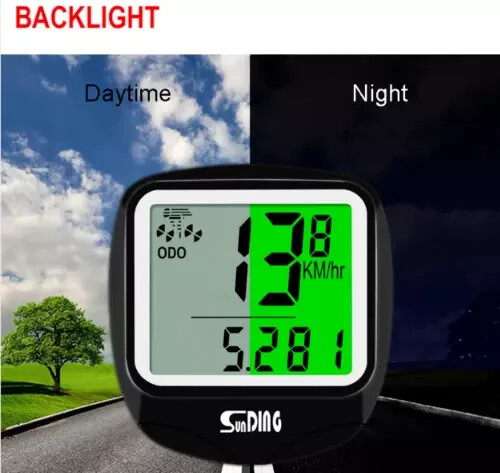 LCD BIKE COMPUTER SPEEDO ODOMETER WATERPROOF SPEEDOMETER CYCLE BICYCLE ...