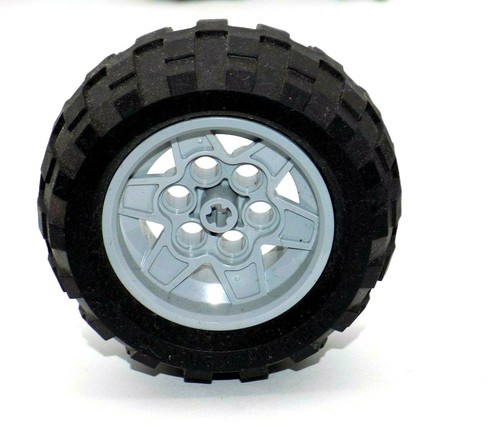 2 LEGO Large Tyre /Tire Balloon 68.7x34R Racing Wheel Rim Light Grey ...