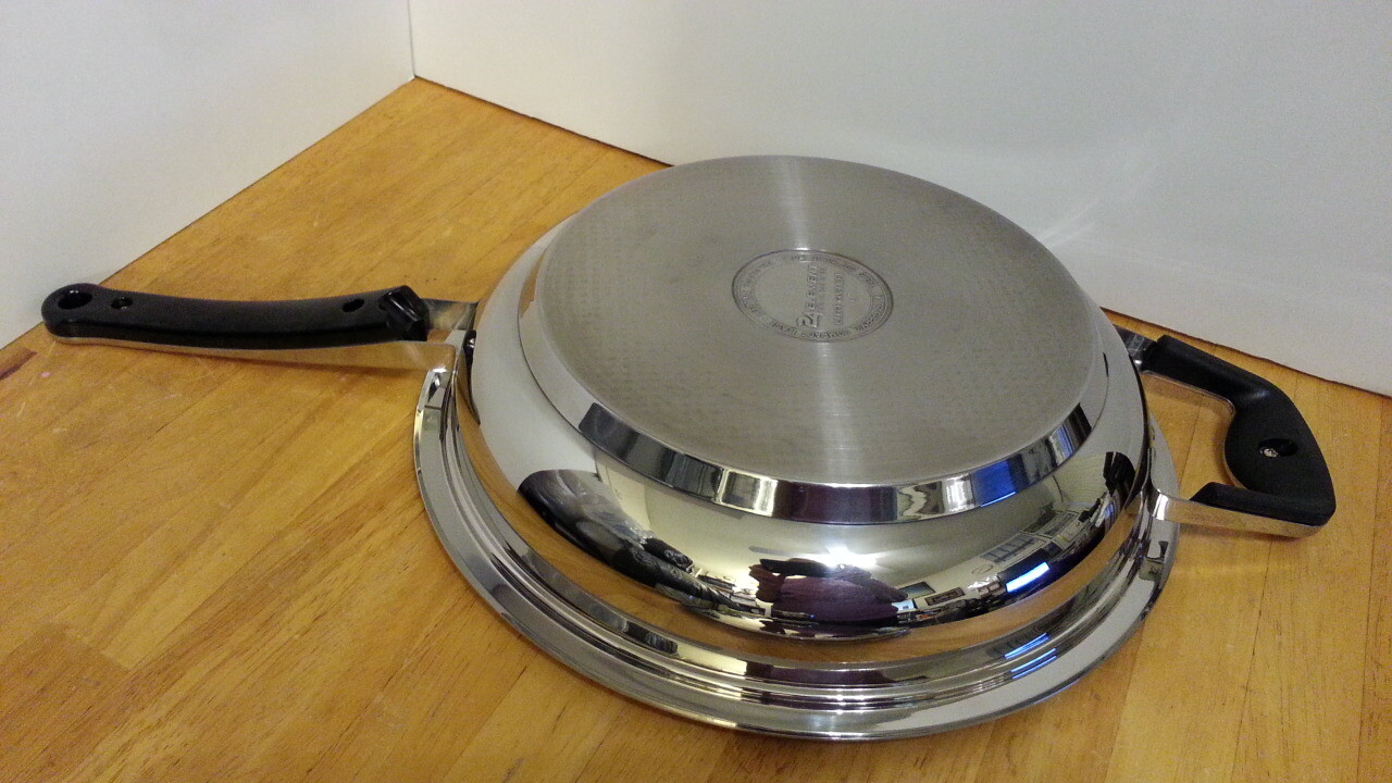 Professional Platinum Fry pan skillet 11" 24 element T304 steel ...