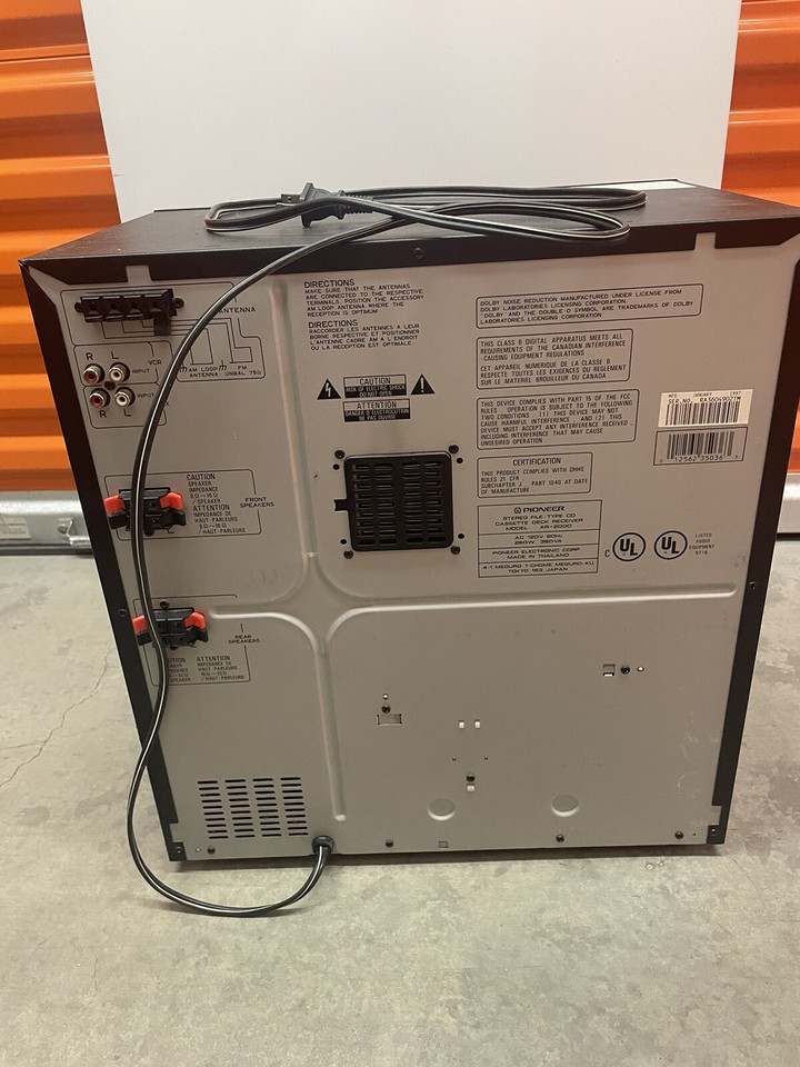 PIONEER XR2000 CD Exchanger Cassette Deck Receiver Remote Home Stereo ...