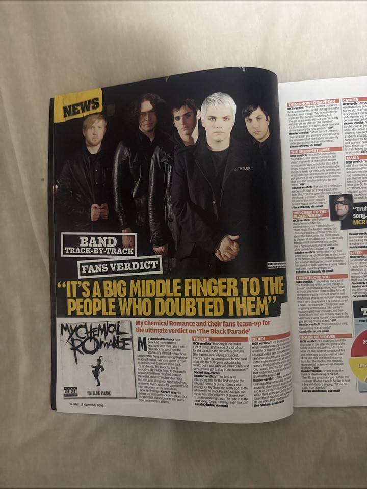 U2 Green Day NME UK Magazine Nov. 18, 2006 Bono My Chemical Romance ...