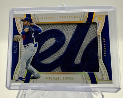 2023 Panini National Treasures Michael Busch RC Rookie Silhouette Holo ...
