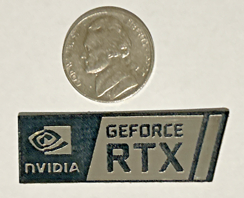 Nvidia GEFORCE RTX Badge Black and Silver-48mm x 15mm | eBay