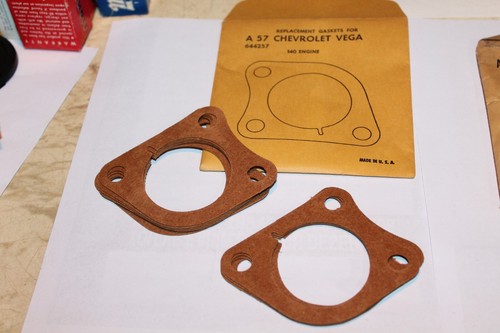 10 CHEVROLET VEGA 140 ENGINE, 2.3, WATER OUTLET(THERMOSTAT) GASKETS ...