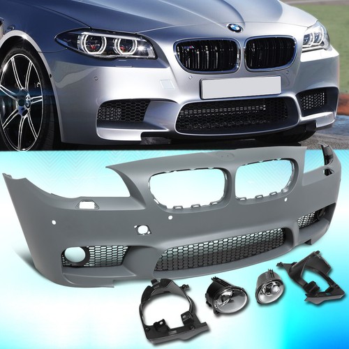 FOR 2011-2016 BMW 5-SERIES F10 M5 STYLE FRONT BUMPER W/GRILLE+PDC+2PCS ...