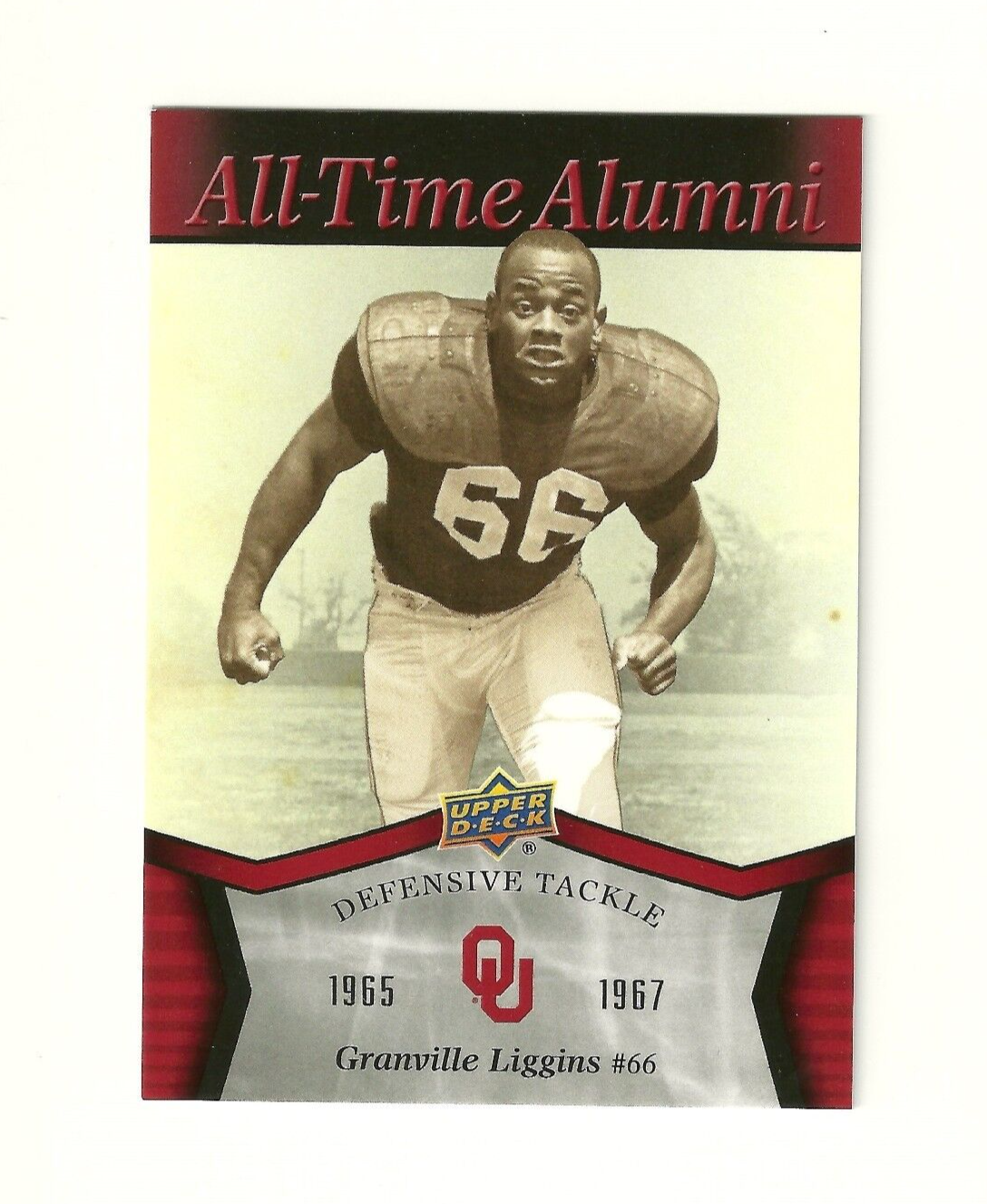 2011 Upper Deck Oklahoma All-Time Alumni #ATAGL Granville Liggins OU ...