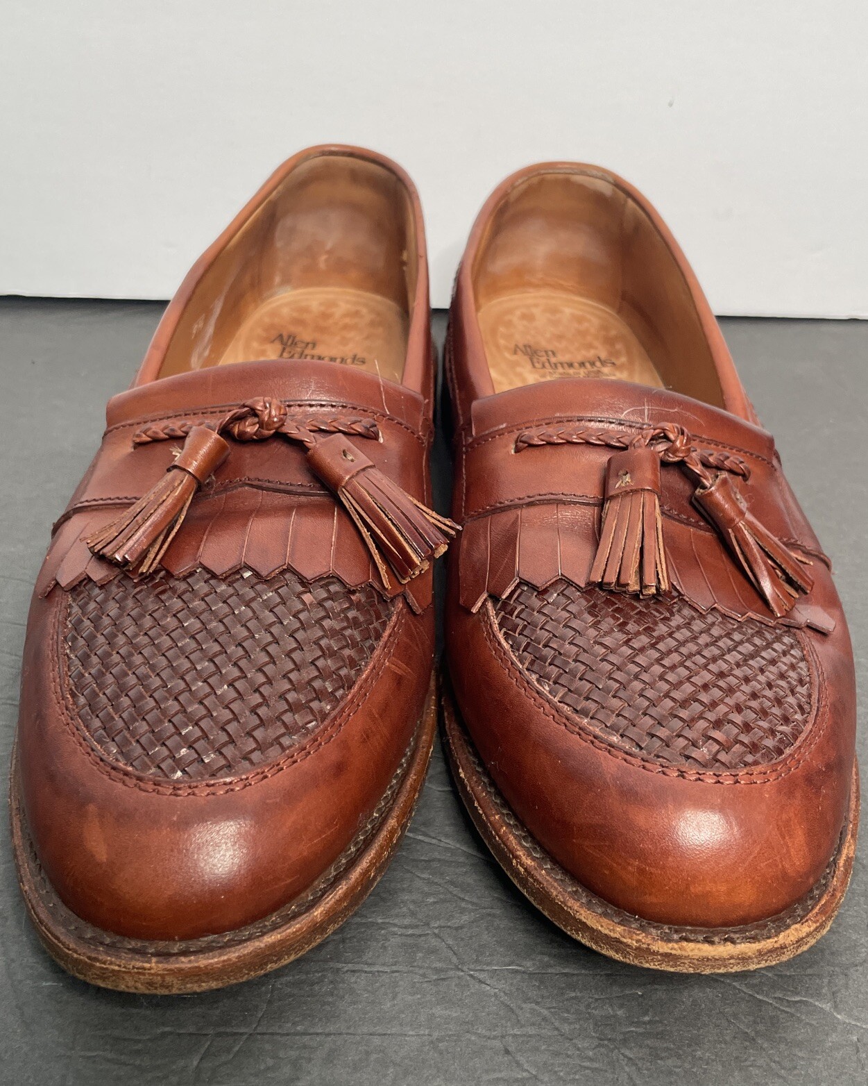 ALLEN EDMONDS CODY Kiltie Tassel Loafers 9.5 D Brown … - Gem