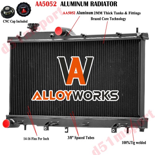 2 Row Aluminum Radiator for 2014-2018 Subaru Forester 2.5L AT ...