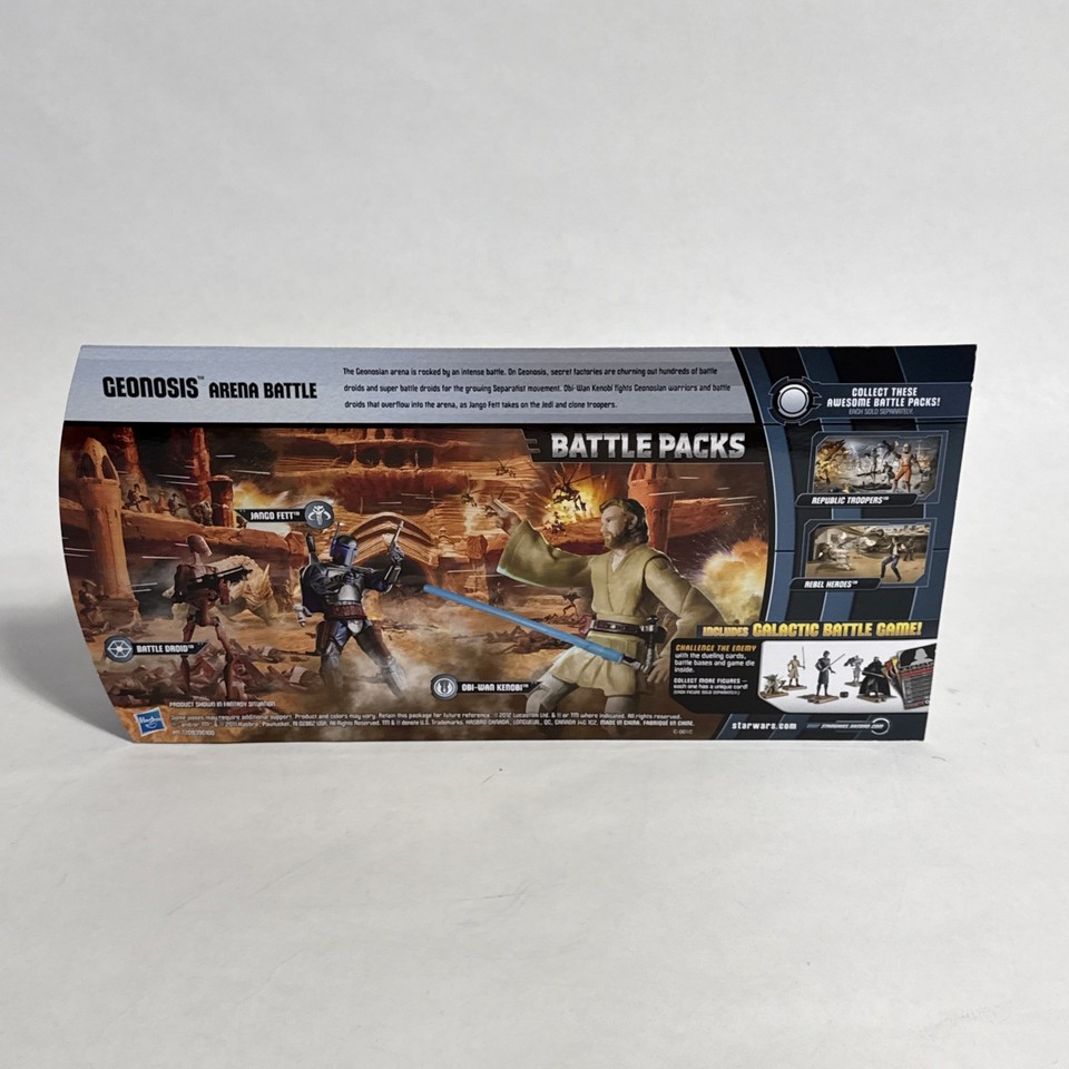 Star Wars BATTLE PACKS GEONOSIS ARENA BATTLE Jango Fett Obi-Wan Kenobi ...