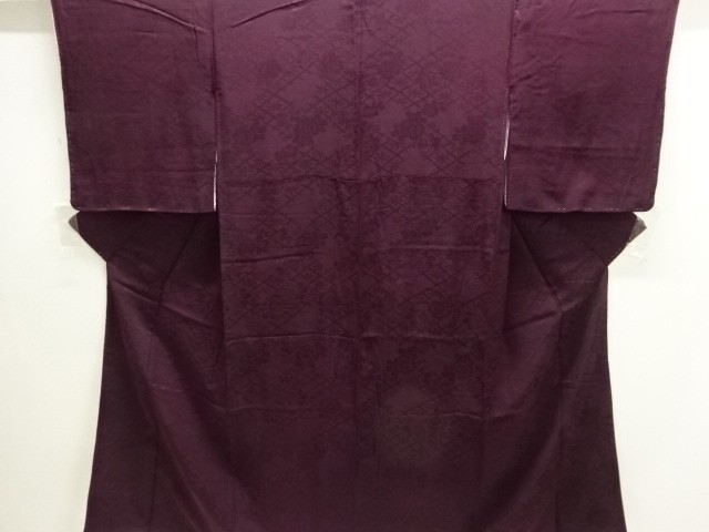 28805# JAPANESE KIMONO / ANTIQUE KIMONO / SILK / MON KINSHA / WOVEN ...
