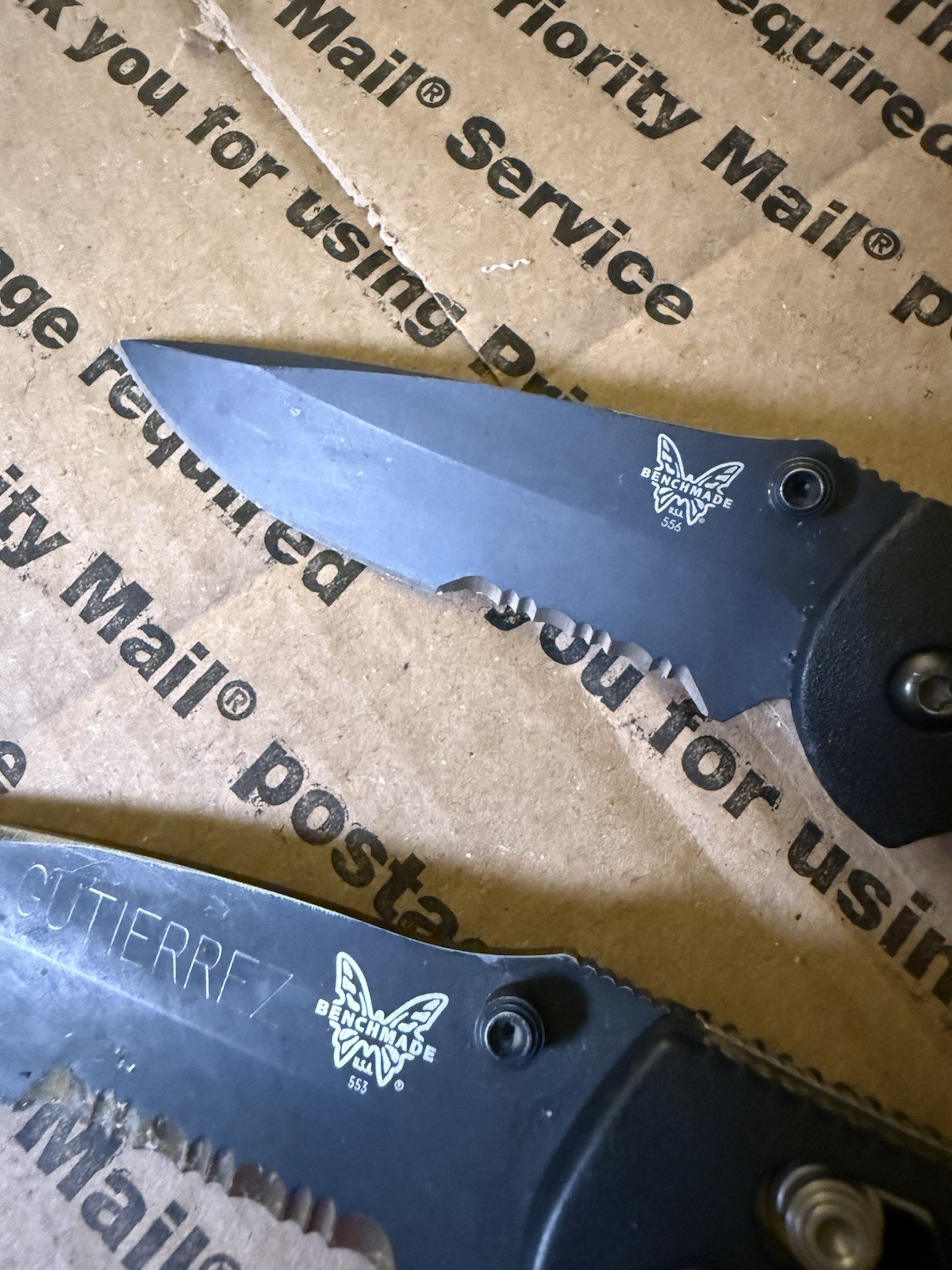 Lot Of 3 Benchmade knives-580 Barrage/553 Tanto Griptilian/556 Mini ...