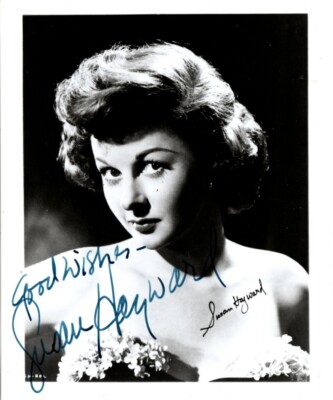 H-SUSAN HAYWARD Autograph b & w 4 X 5 PHOTO w/coa | eBay