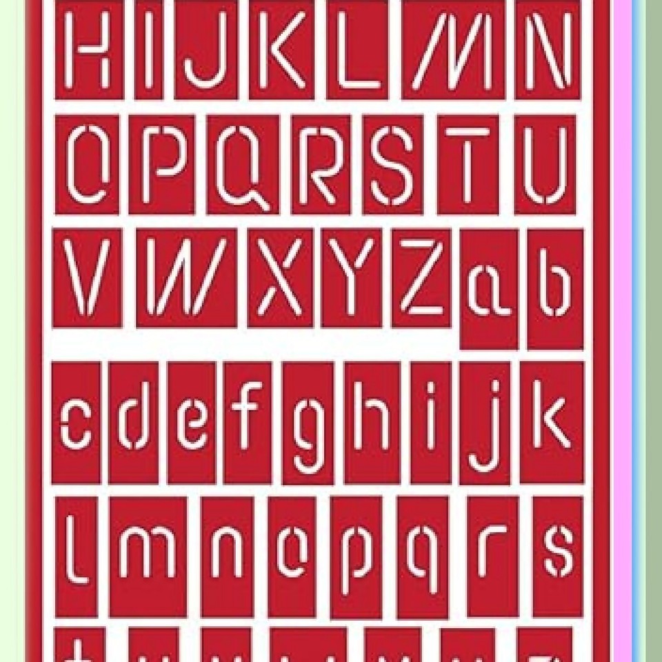 GlowEtch Neon Alphabet Stencils - Reusable Glass Etching Kit for ...