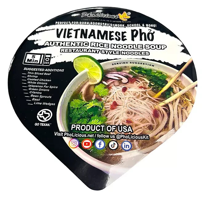 PhoLicious Vegetarian Instant Pho, 3.6 oz., 4 pk. - FREE SHIPPING | eBay