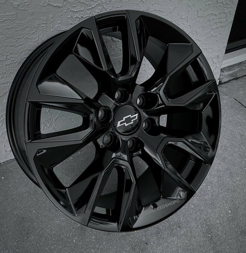 1999-2024 Chevy Silverado 1500/Tahoe 20x9" Gloss Black RST Wheels Set ...