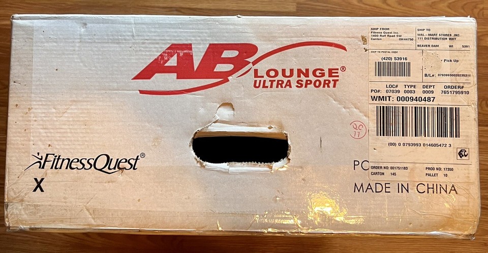 BRAND NEW AB Lounge ULTRA Sport Workout Exercise Chair Stomach Fitness ...