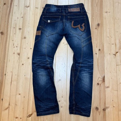 JAPRAG Denim Toyko 567 Samoki Japan Y2K Button Fly Dark Wash Jeans Mens ...