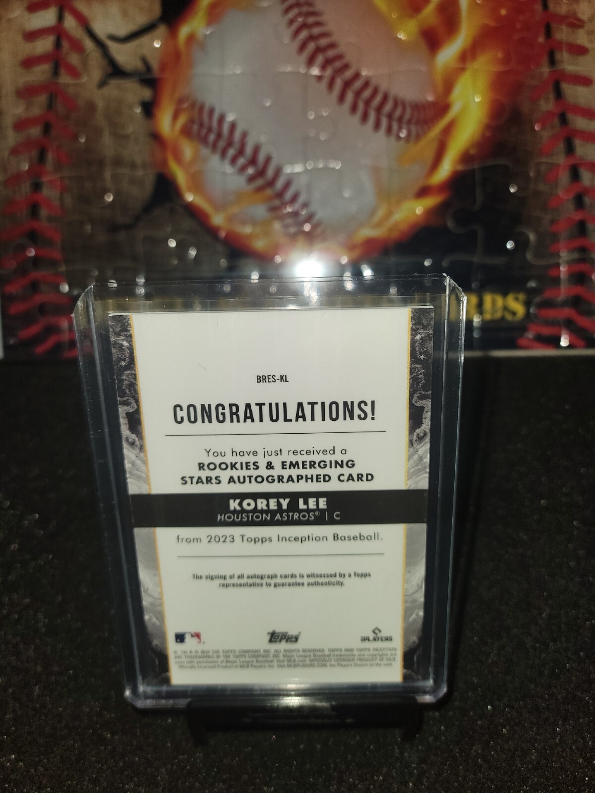 2023 Topps Inception Korey Lee Rookie Auto /50 Houston Astros | eBay