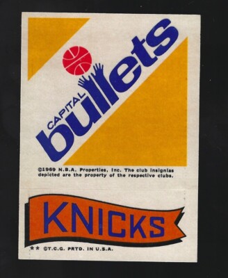 1973 TOPPS BASKETBALL TEAM LOGOS CAPITOL BULLETS / KNICKS NEAR MINT | eBay