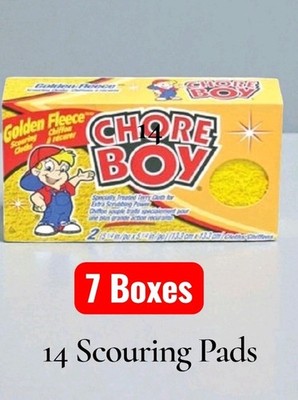 7 Boxes (7-2pk)-Chore Boy Golden Fleece Cloth Sponges & Woven Scrubbers ...