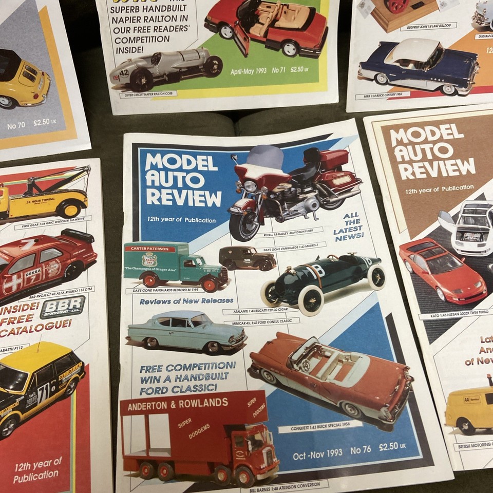 10 Issues FULL YEAR Model Auto Review Magazine 1993 Diecast, Kits Cars ...