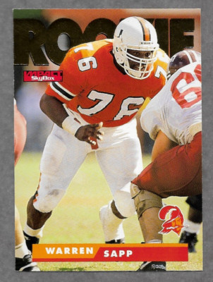 1995 SkyBox Impact Football Card #179 Warren Sapp Rookie | eBay