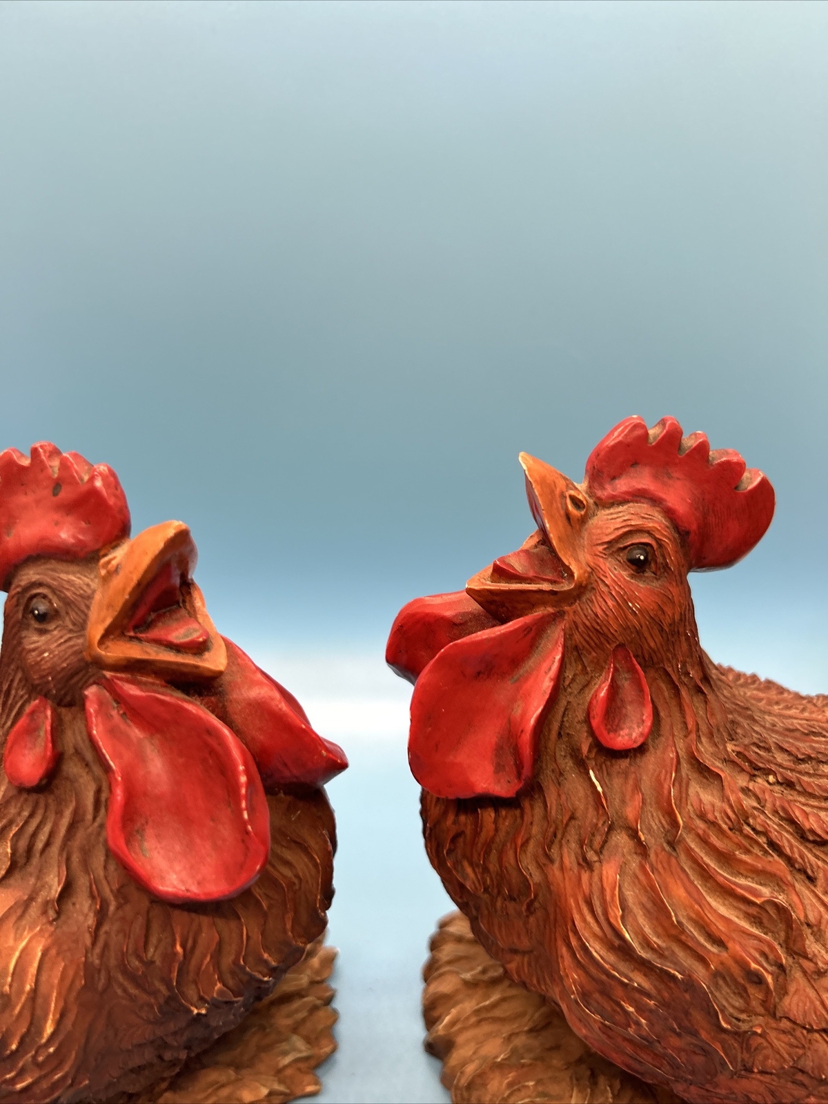 Rooster Book Ends Hand Painted | eBay