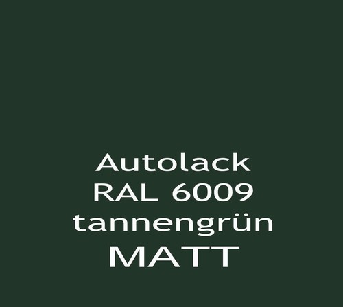 RAL 6009 tannengrün 2K Acryl Autolack MATT 5,5 Liter-Set Autolack AVO ...