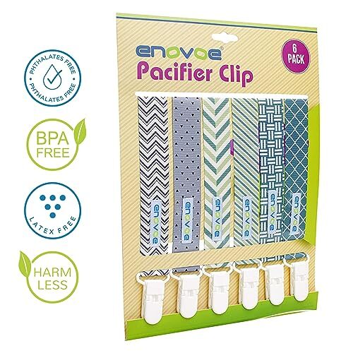 Pacifier Clip by - 6 Pack of Pacifier Clips - Stylish Teething ...