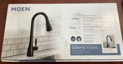 NEW MOEN Doherty 87260BL Pulldown Kitchen Faucet-Matte Black B24 | eBay