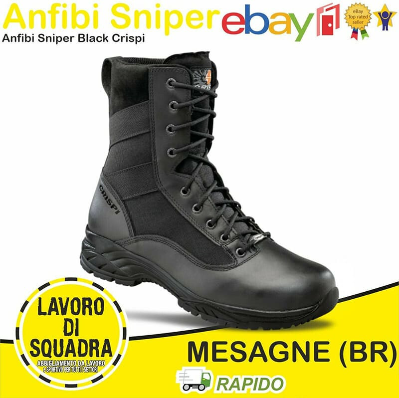 Classic Amphibious Boot Crispi Italian Military Army Black Boots | eBay