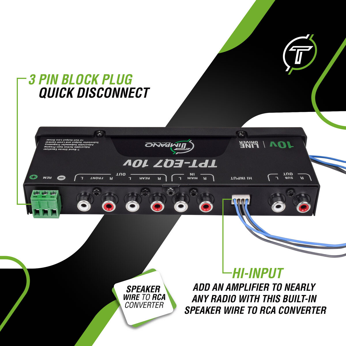 Car Stereo Equalizer 7-Band Car Audio Graphic Equalizer With Low Pass ...