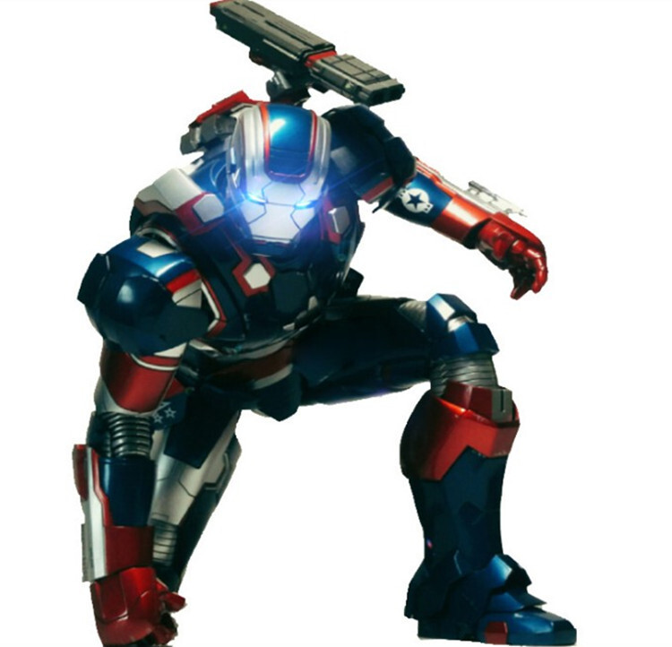 1/6 Iron Man Iron Patriot Lt. War Machine 31cm Action Figure Model ...
