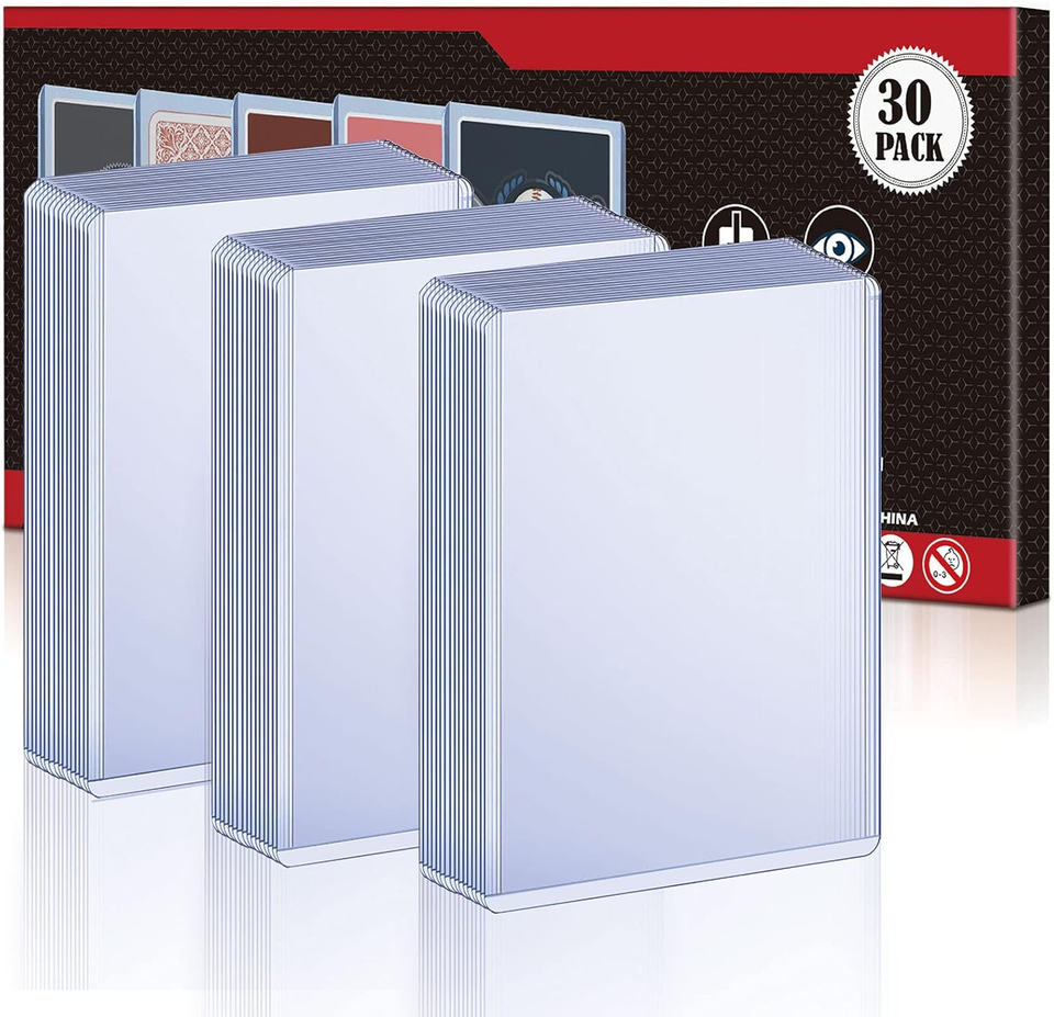 Trading Card Sleeves Hard Plastic Clear Case Holder 200 Baseball Cards ...