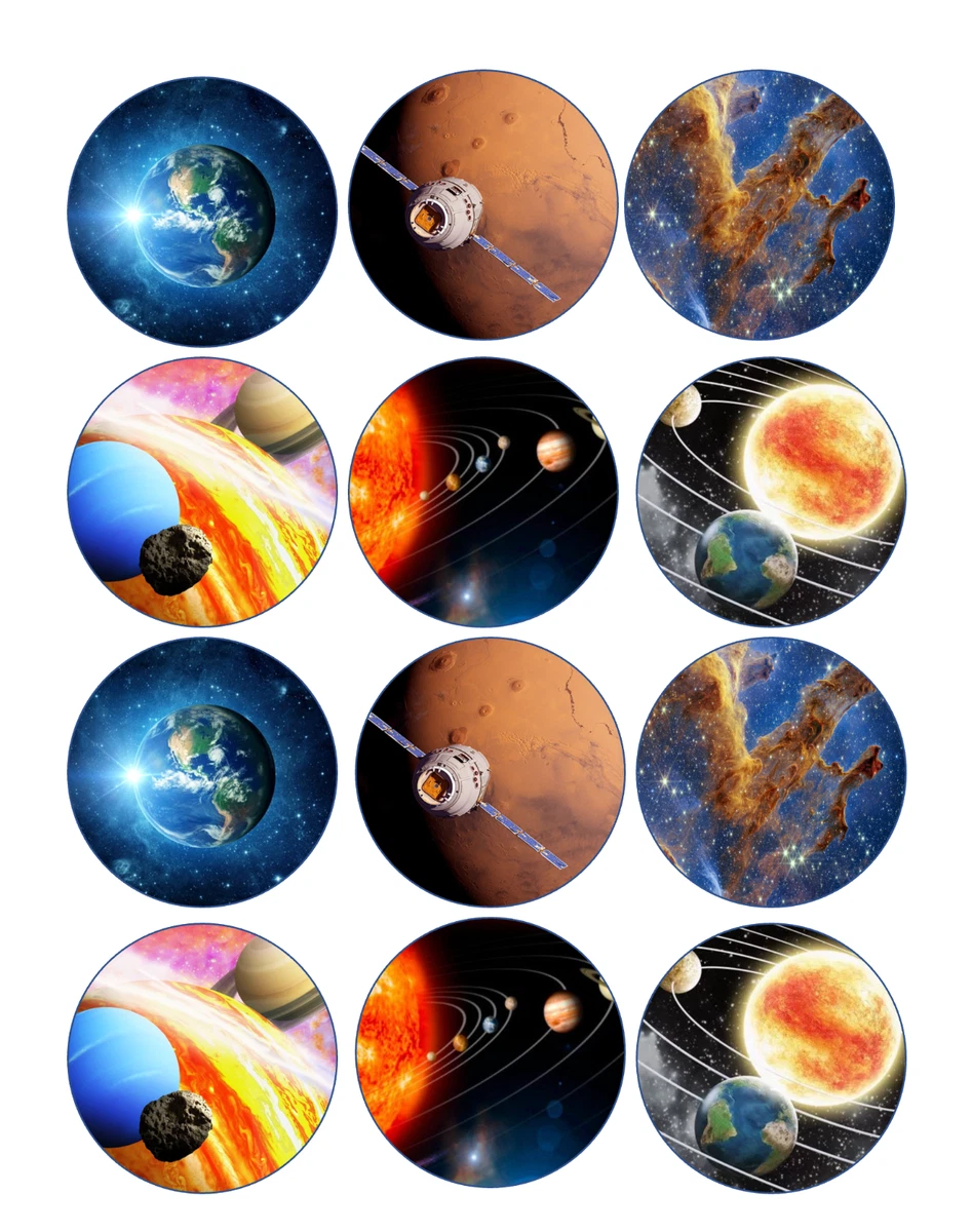 Solar System Cupcake Picks