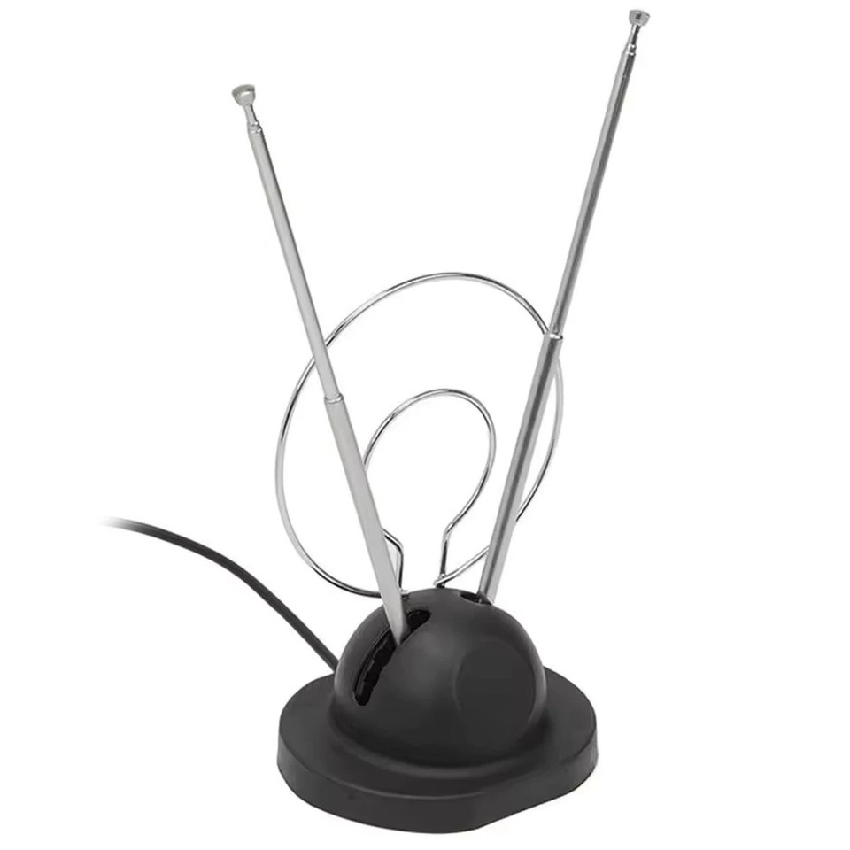 FM Radio Stereo Receiver Indoor Telescopic Rabbit Ears ANTENNA 75 Ohm ...