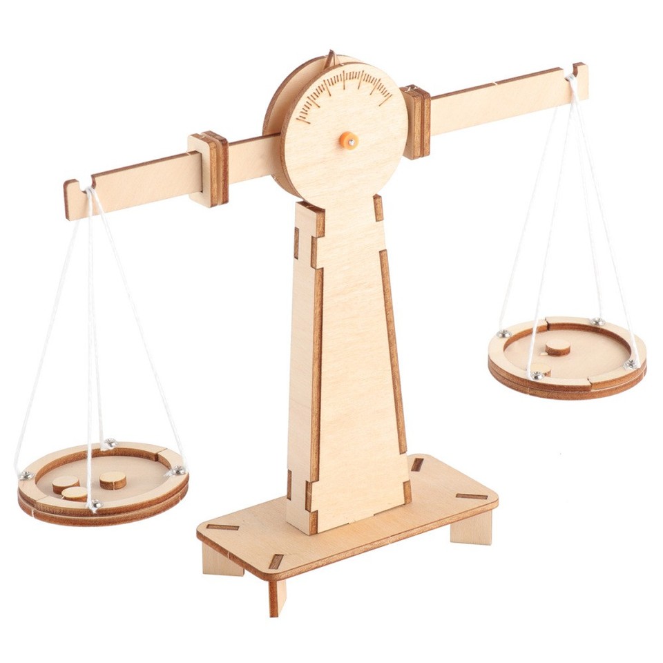 1PC DIY Balance Scale Wooden Measuring Toy Leverage Balance Toy ...