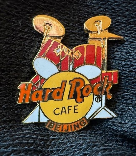 Hard Rock Cafe pin Beijing red drumset with gold cymbals | eBay