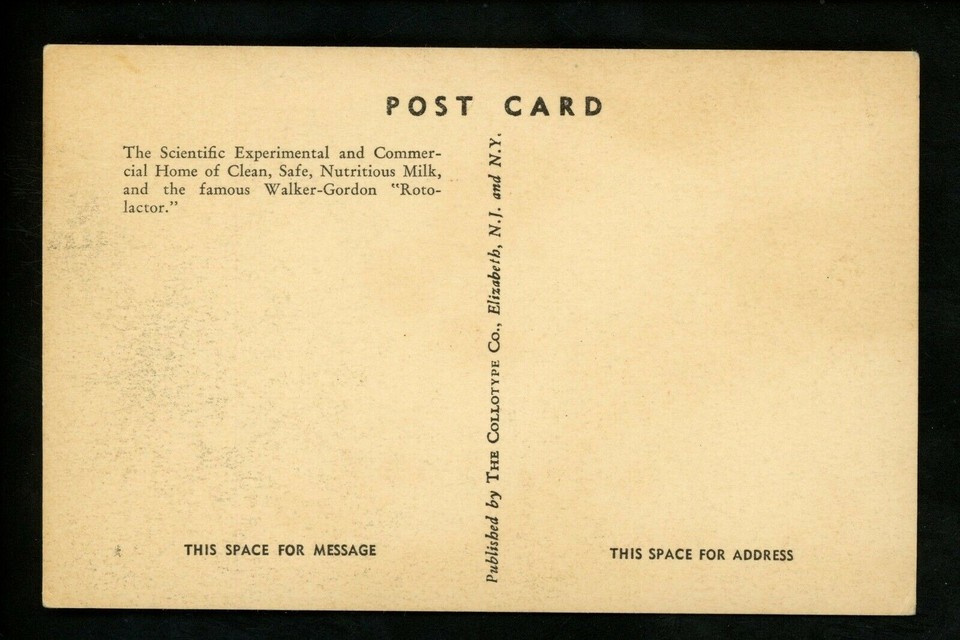 New Jersey NJ postcard Plainsboro Milk Buildings Walker Gordon Farm ...