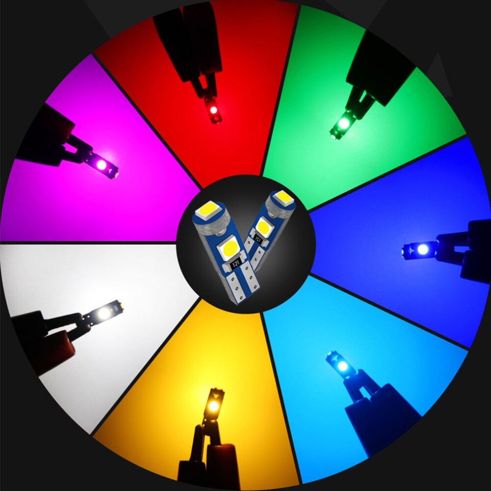 4X PREMIUM T5 BLUE DASHBOARD GAUGE 3030 LED WEDGE DASH BULB LIGHT 12V ...