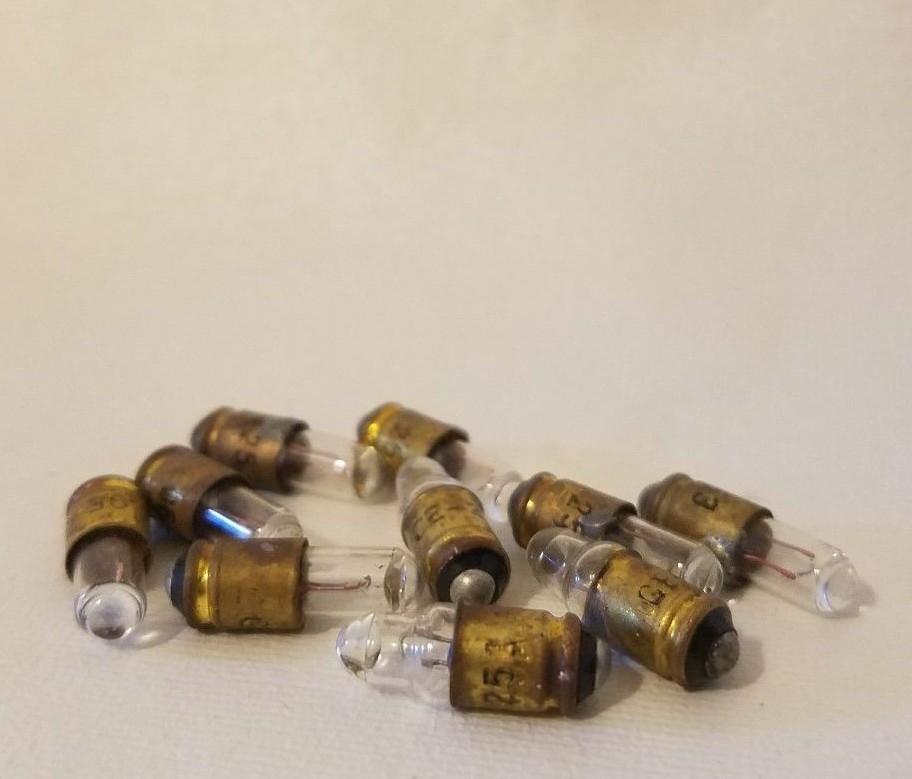 Lot of 10 General Electric GE 253 GE253 Midget Groove Lamps Light Bulbs ...
