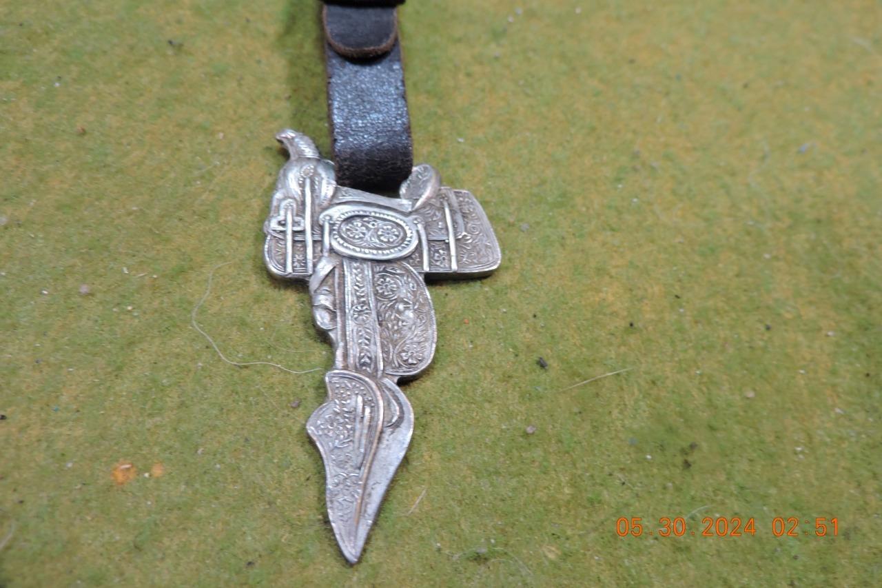 Old Tooled Western Saddle Advertising Pocket | Grelly USA