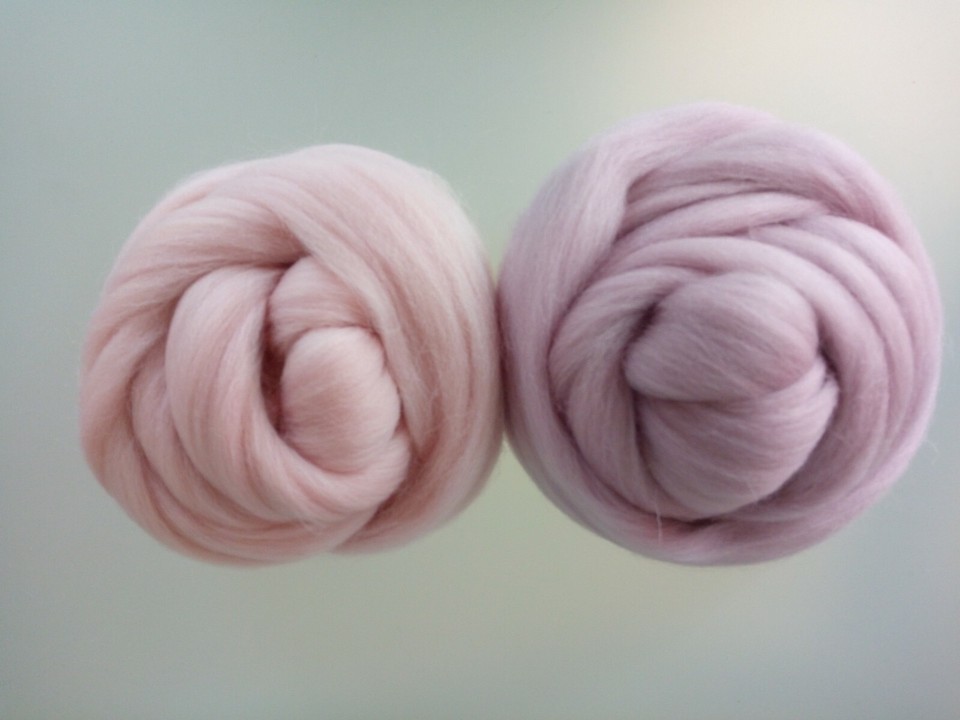 Dusty Pink*Merino Wool Tops Roving Dry and Wet Felting or Arm Knitting ...