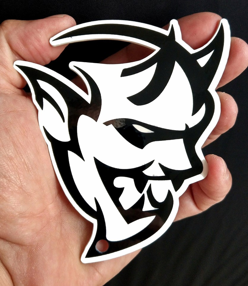 Dodge Demon Emblem Logo Steel Sign Black - Super Size 29.5" X 28.6" | eBay