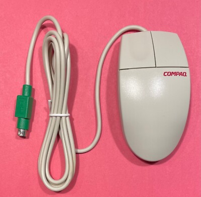 NEW OEM Vintage Compaq PS2 Beige M-S34 141189-401 Computer Mouse ...